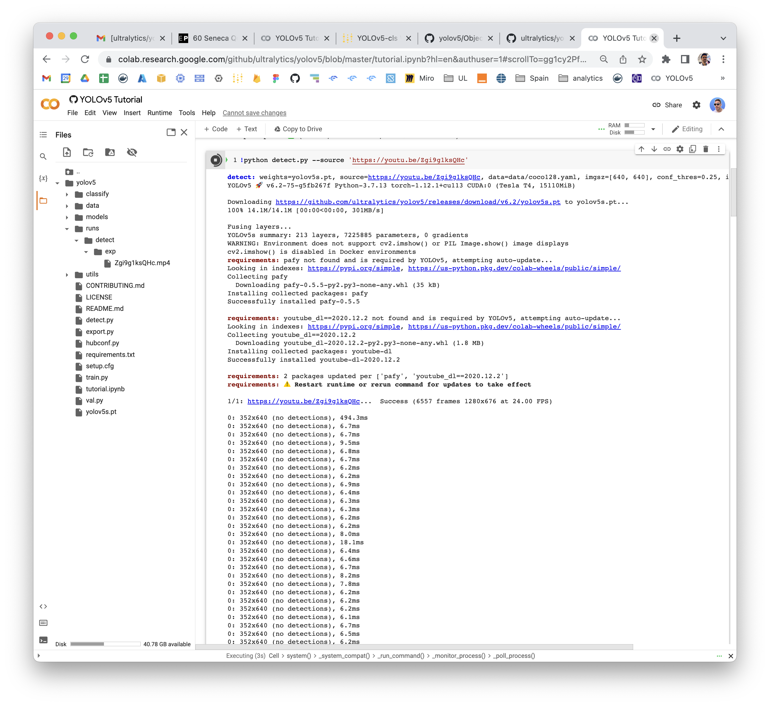 Video is not showing up while using detect.py. · Issue #9219 · ultralytics/yolov5 · GitHub