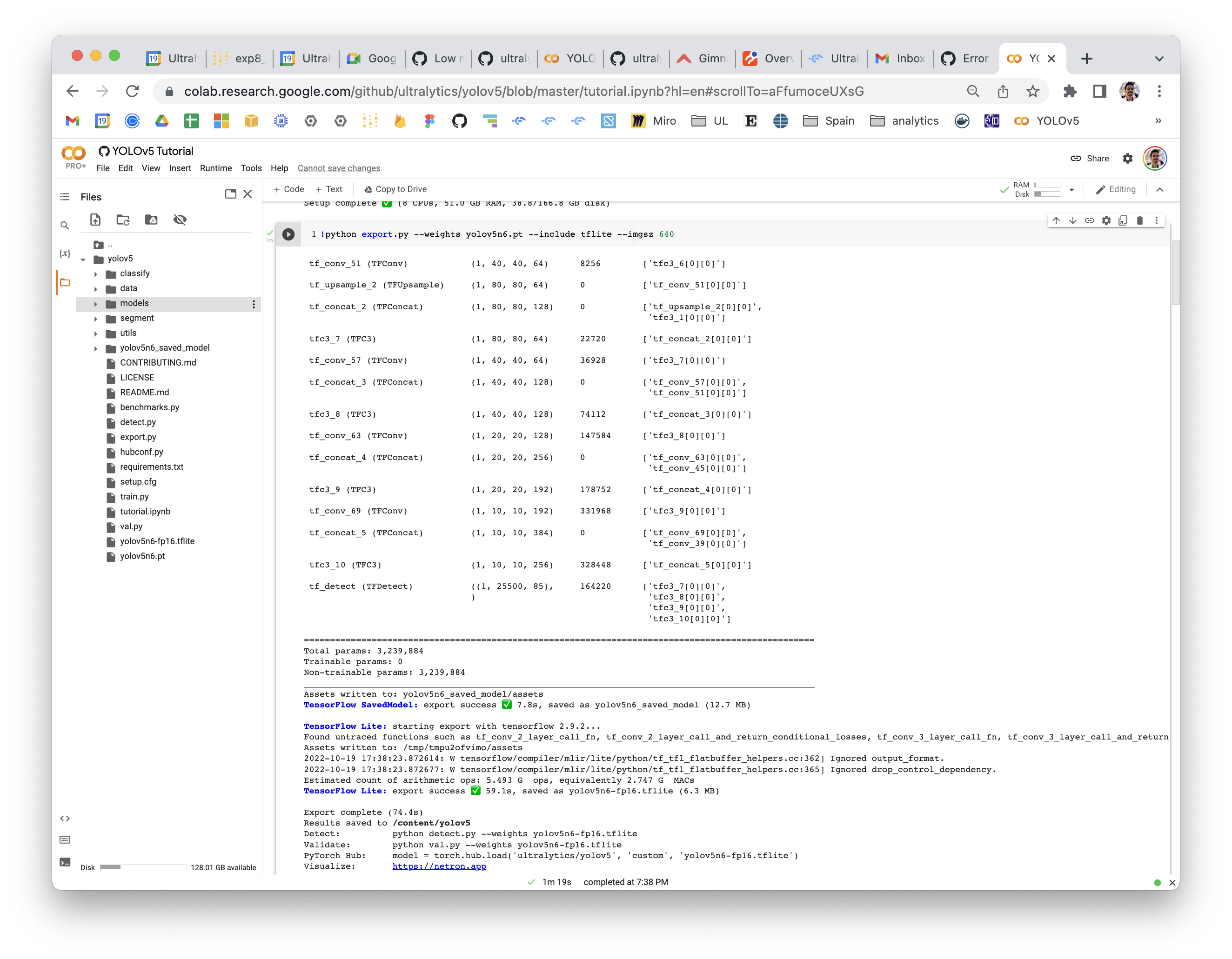 Error when exporting models to TFLite · Issue #9860 · ultralytics/yolov5 · GitHub