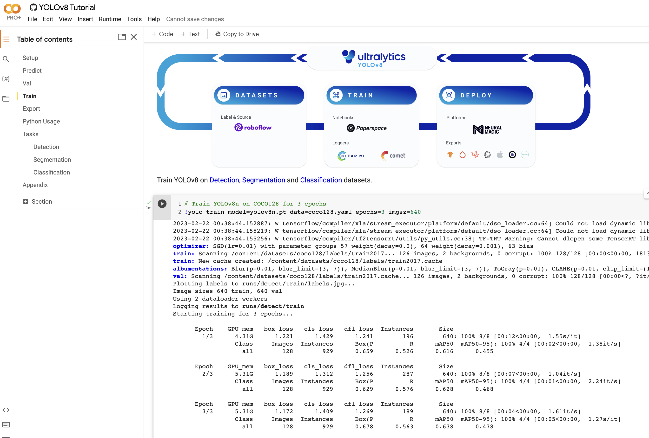 Example code using coco128 does not converge or give bounding boxes · Issue #1086 · ultralytics ...