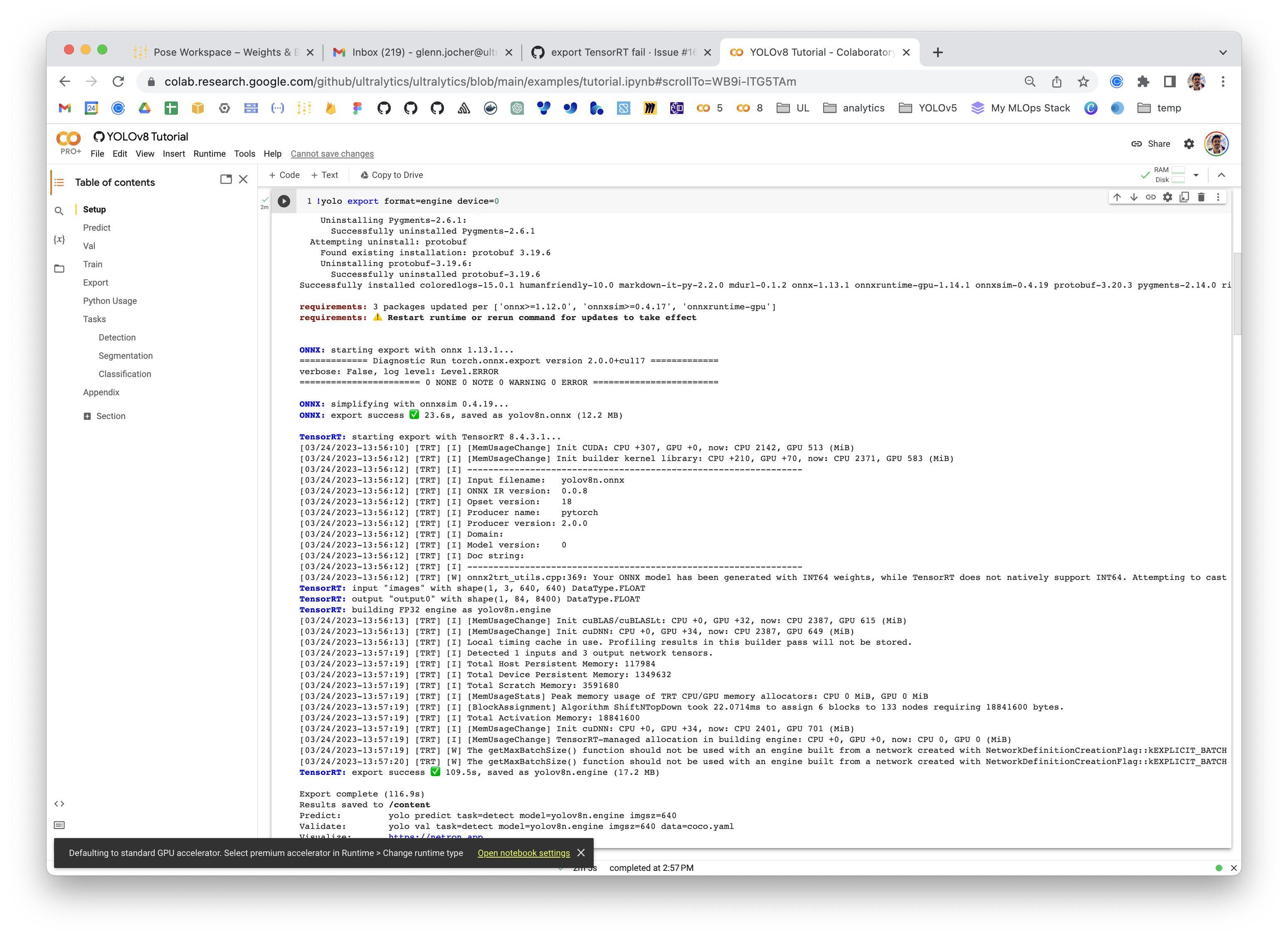 export TensorRT fail · Issue #1600 · ultralytics/ultralytics · GitHub