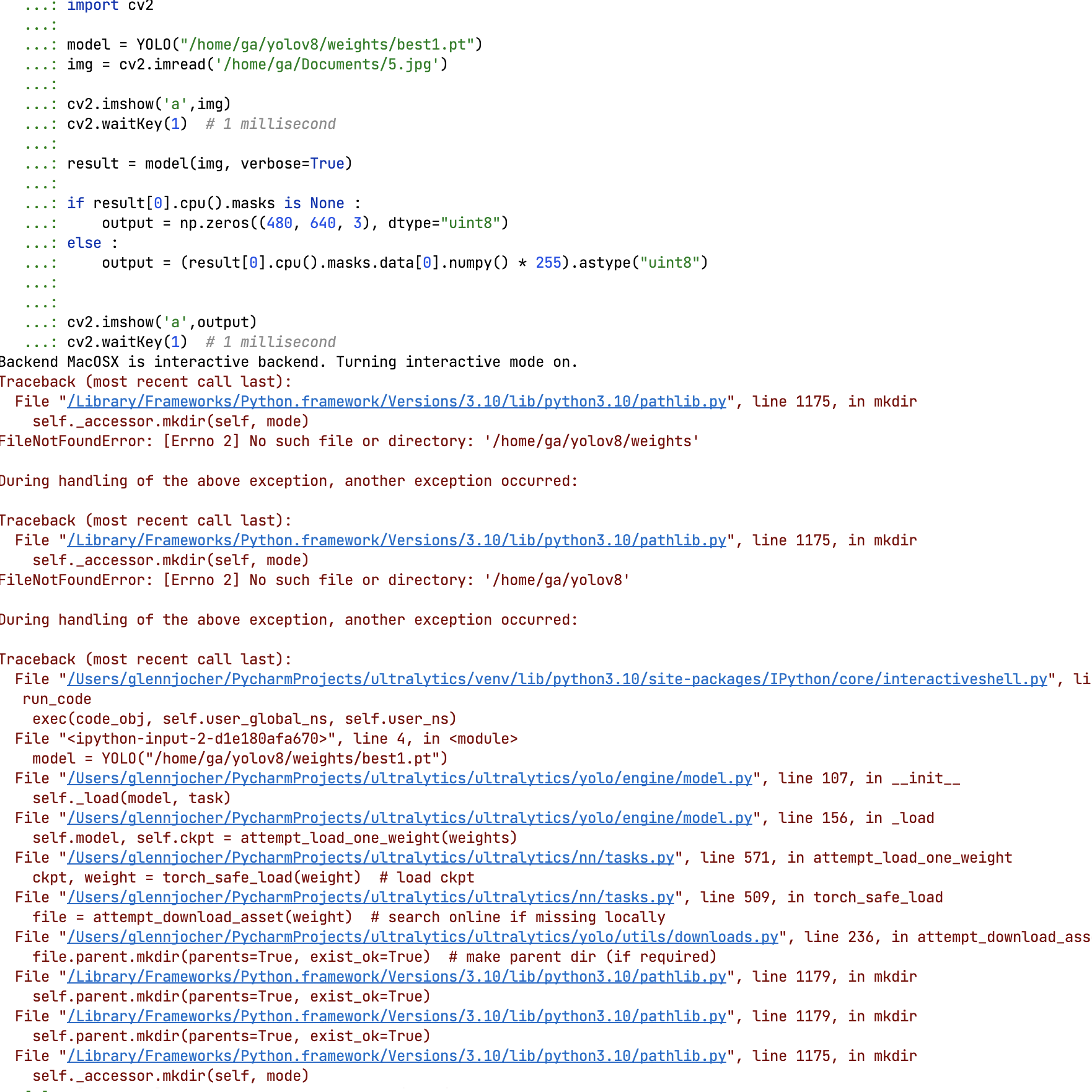 Cv2 imshow Not Working With Ultralytics Issue 2979 Ultralytics ultralytics GitHub