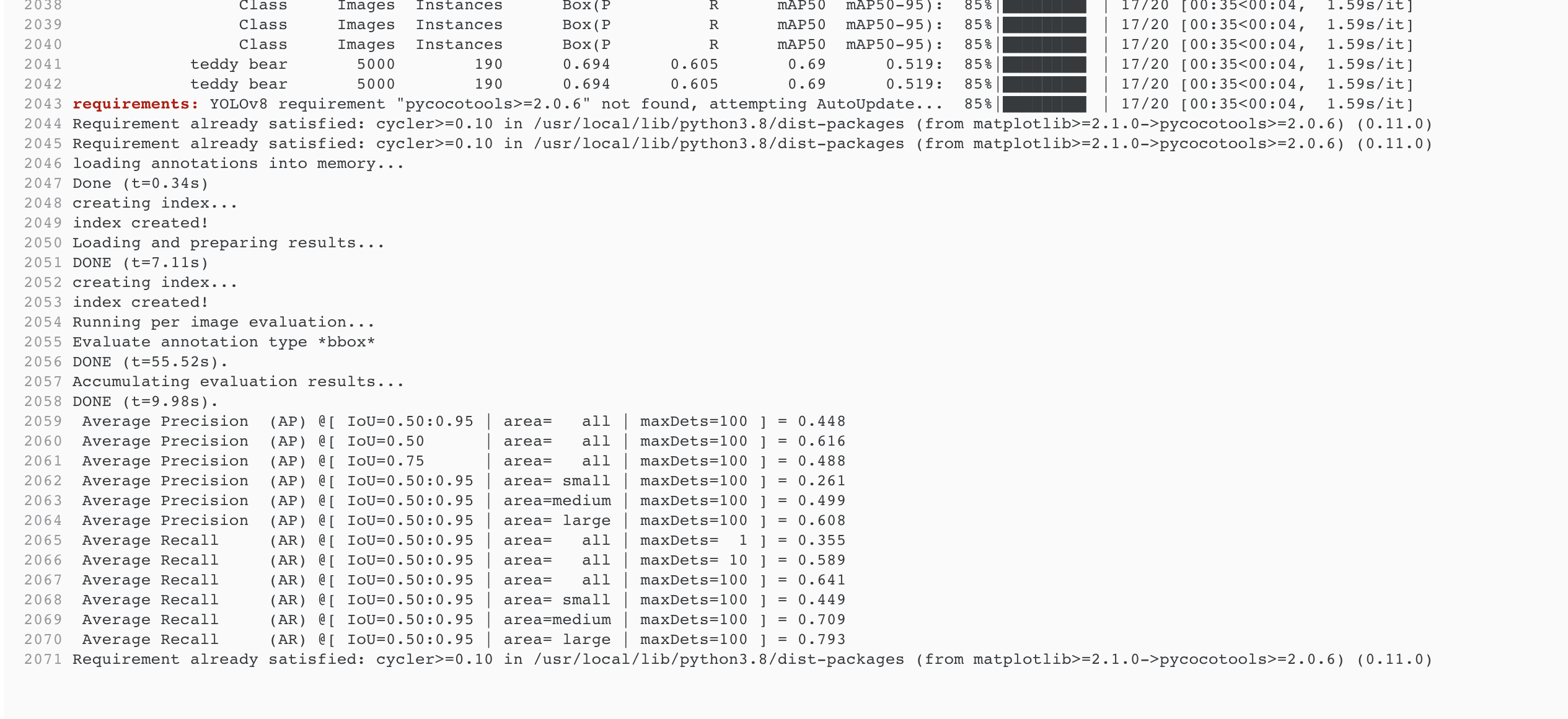 The pretrained model's mAP is lower avarage 0.4% than your github show ...