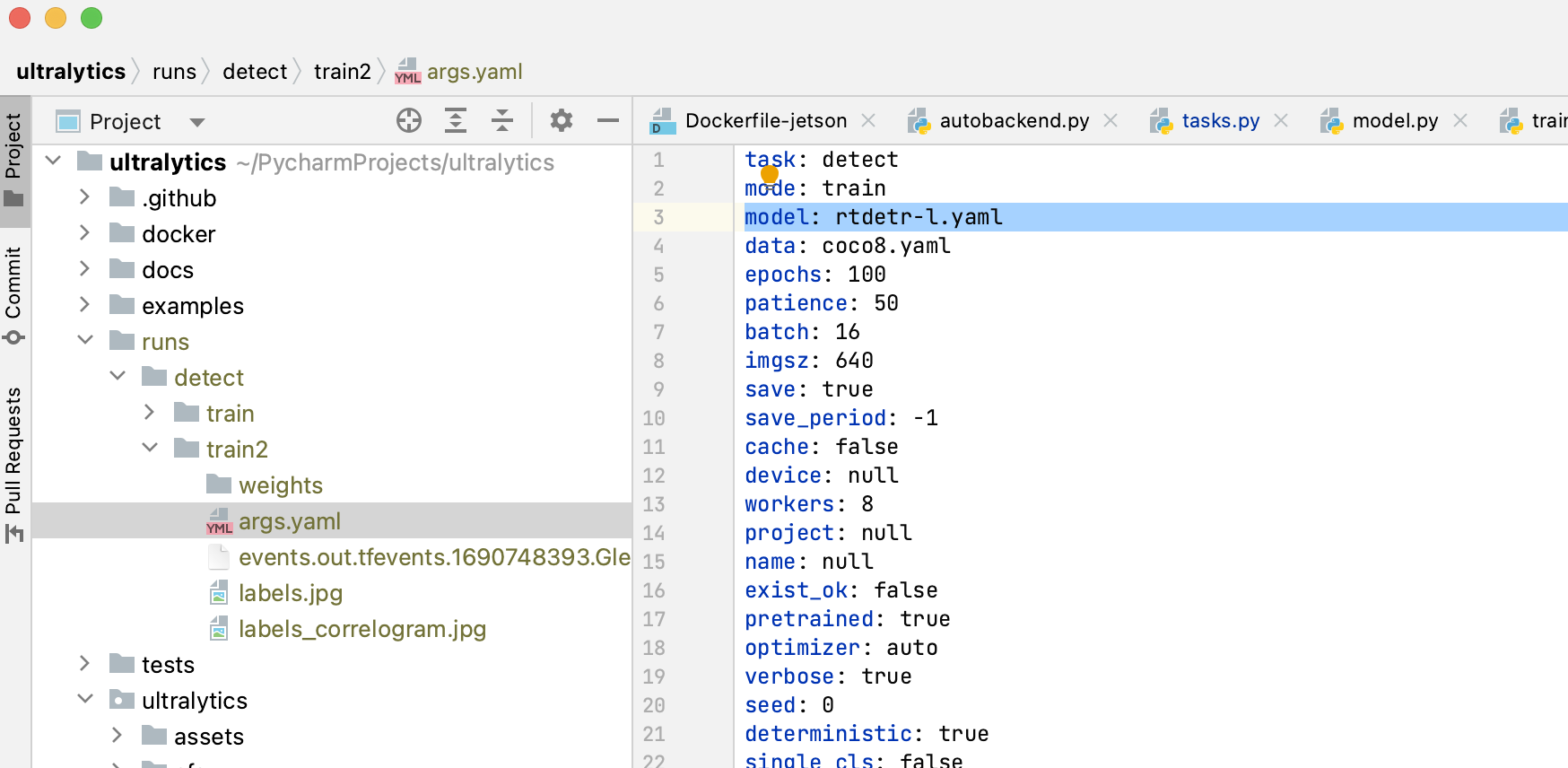 'args.yaml' file missed parameter(s) while using 'rtdetr-l.yaml' for training · Issue #3739 ...