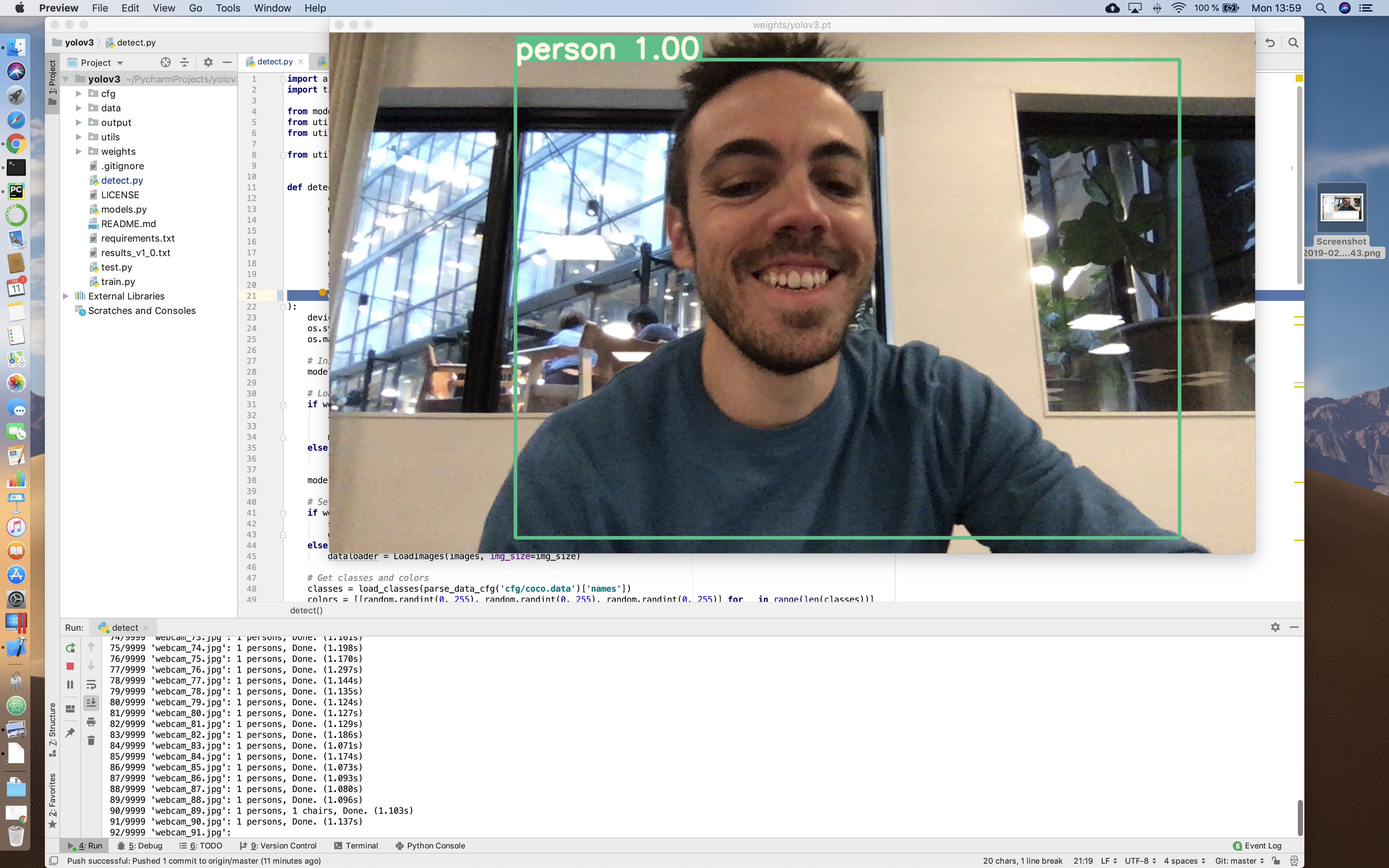 Detect Webcam Request · Issue #89 · ultralytics/yolov3 · GitHub