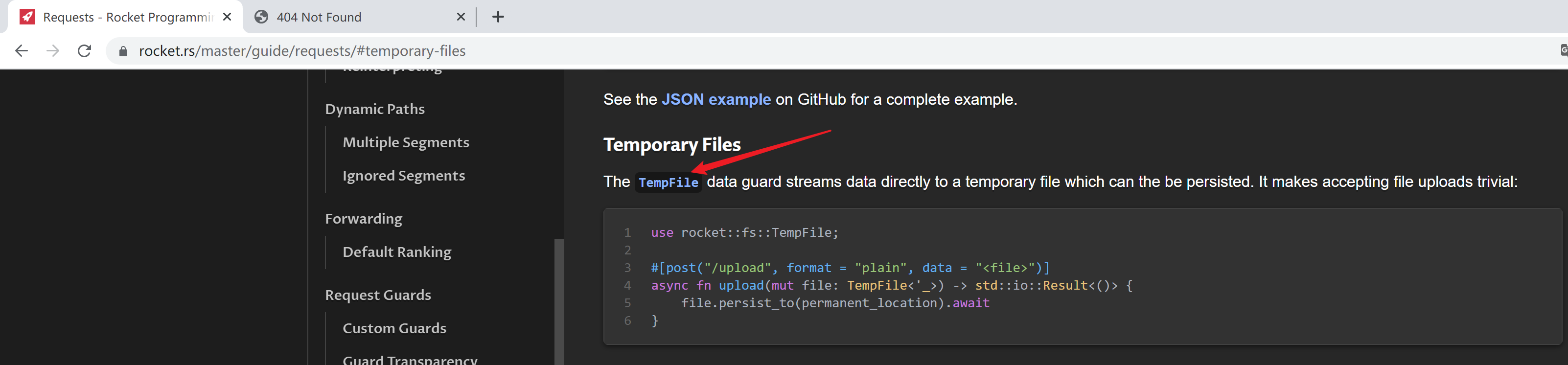 TempFile doc not found · Issue #1687 · rwf2/Rocket · GitHub