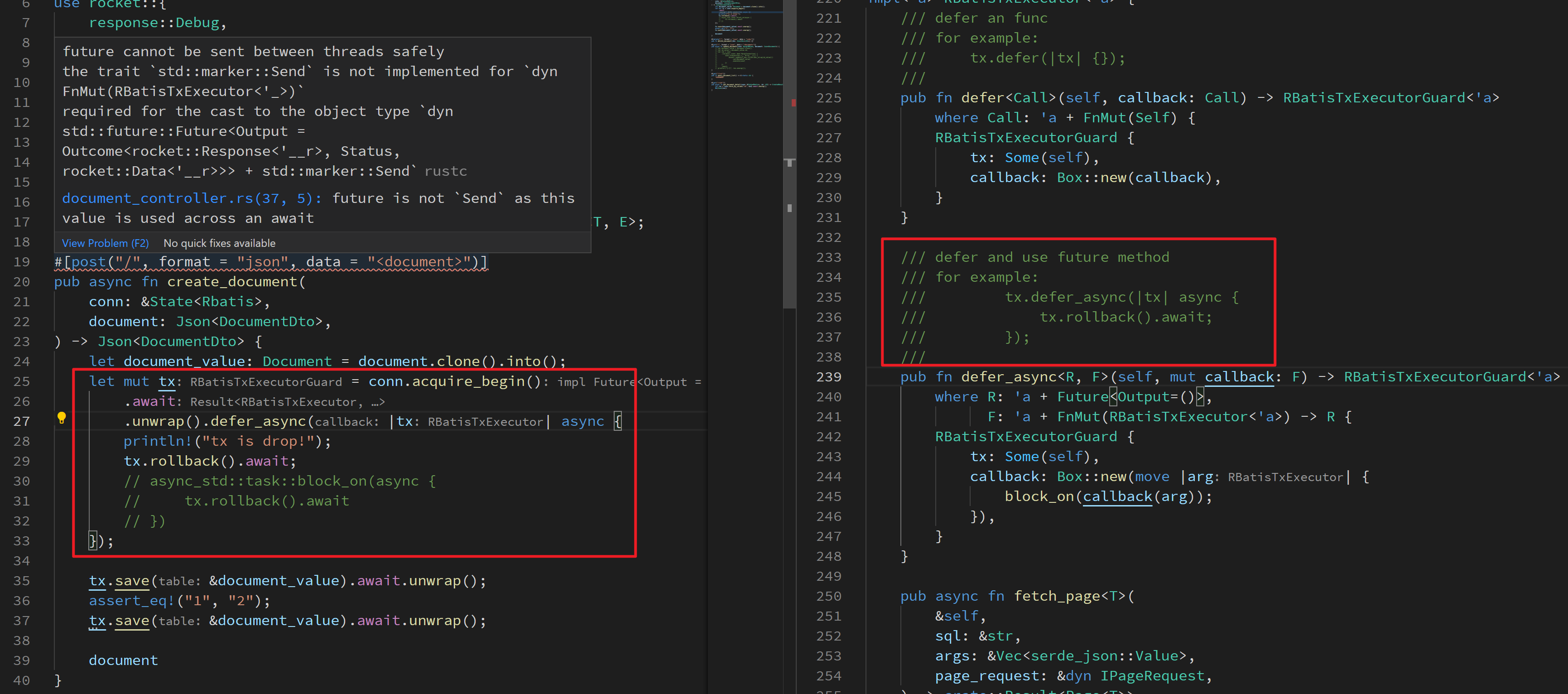 在 web 框架 Rocket 中使用 rbatis 事务守卫报错 · Issue #117 · rbatis/rbatis · GitHub
