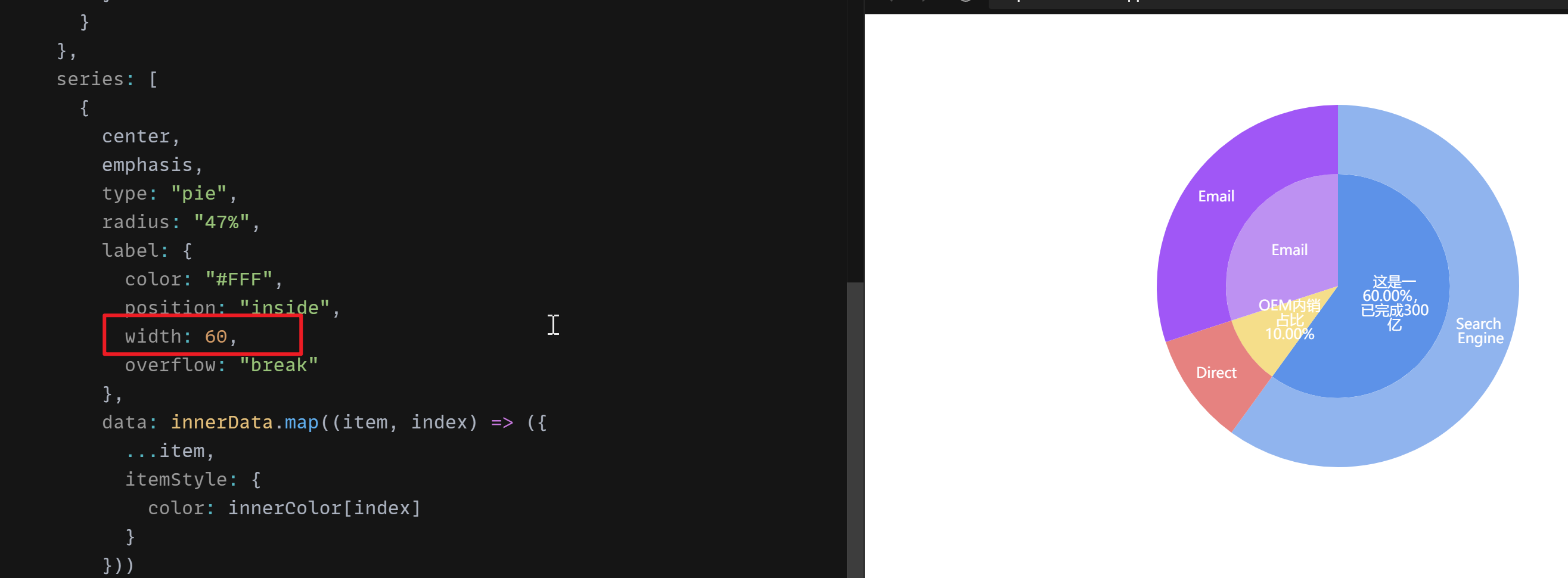 Bug The Pie Label Didnt Show When The Radius Wasnt Enough Long · Issue 16573 · Apache
