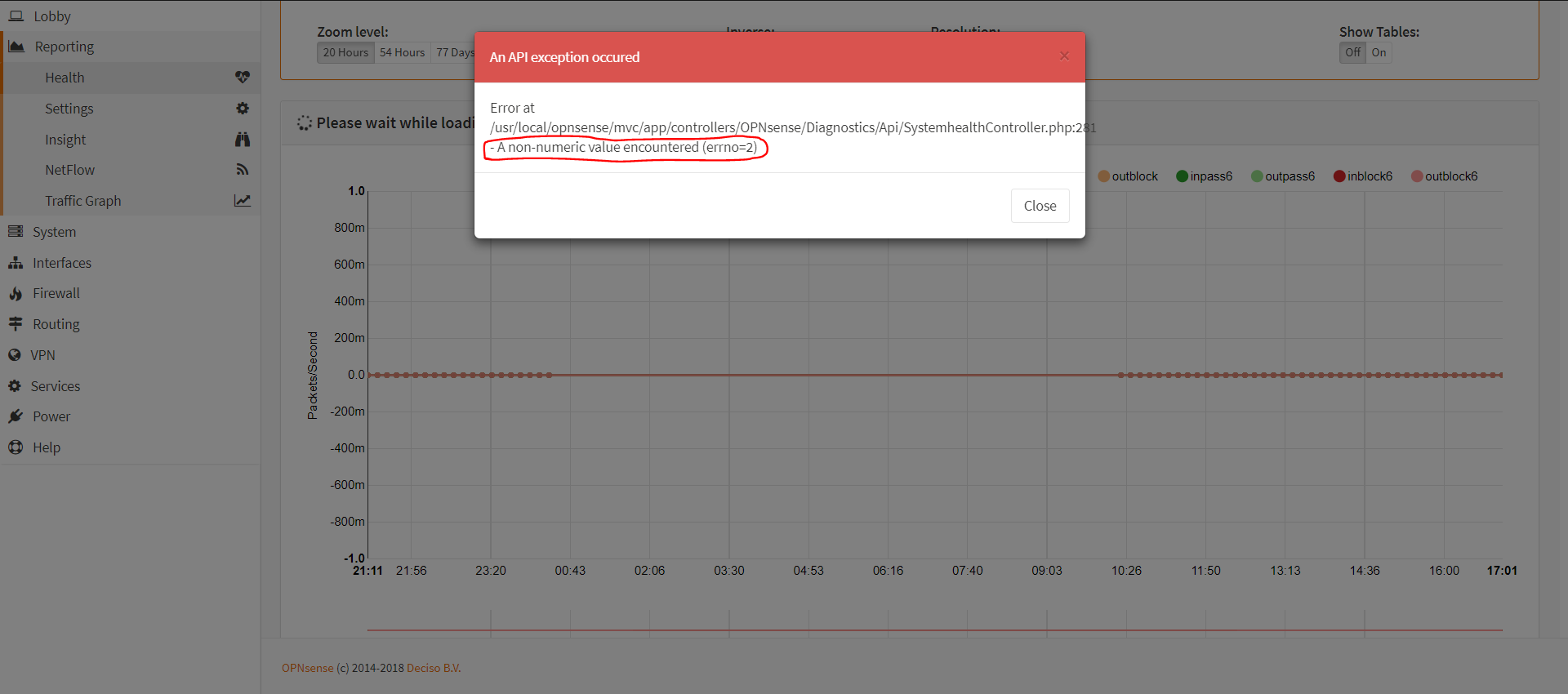 API PHP Exception: SystemhealthController.php:281 · Issue #2228 · opnsense/core · GitHub