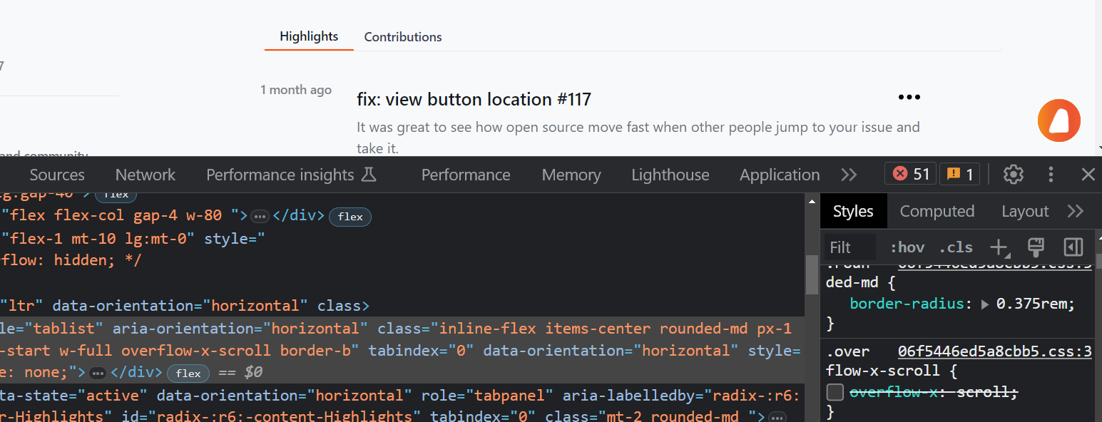 Bug: unnecessary scroll · Issue #1325 · open-sauced/app · GitHub