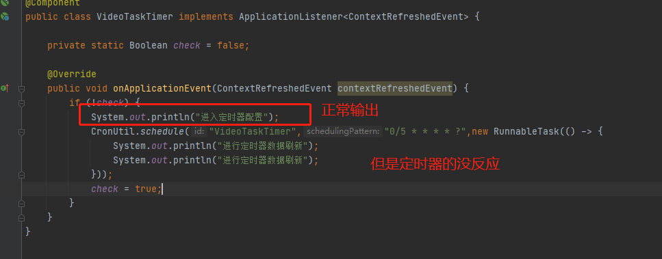 原本spring boot项目CronUtil.schedule正常使用的，切换成spring could后发现CronUtil.schedule失效了，其他功能正常 · Issue ...