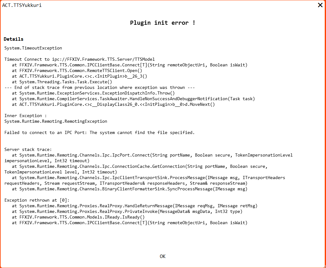 ACT.TTSYukkuri Does Not Initialize · Issue #220 · anoyetta/ACT.Hojoring · GitHub