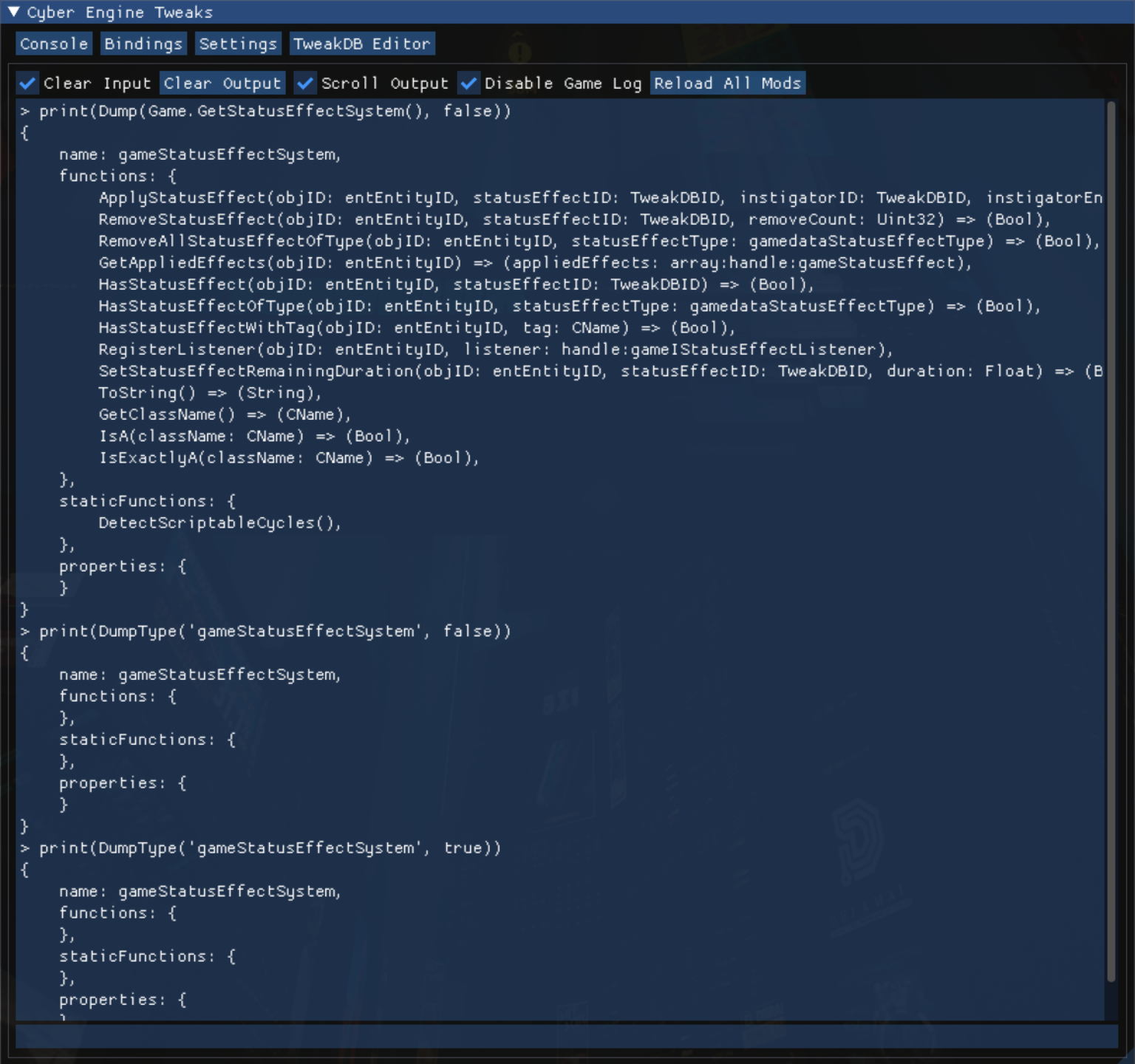 Dumptype Returns Empty Descriptor · Issue 540 · Maximegmdcyberenginetweaks · Github