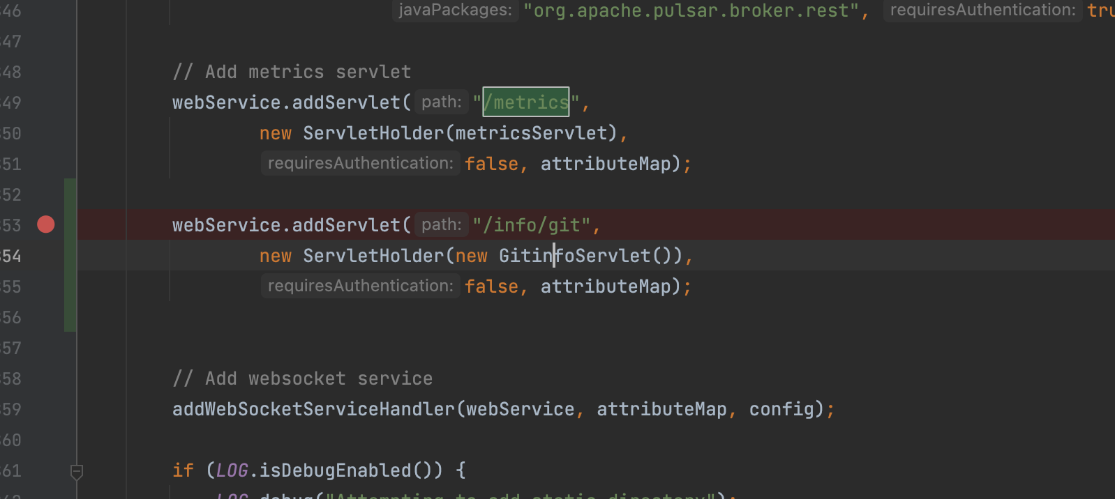 expose git info to endpoint of webservice · Issue #14307 · apache/pulsar · GitHub