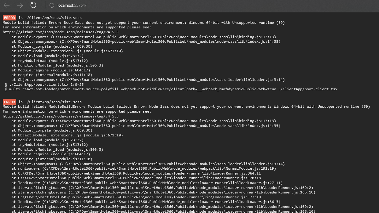 Build Errors · Issue 1 · Microsoftsmarthotel360 Website · Github