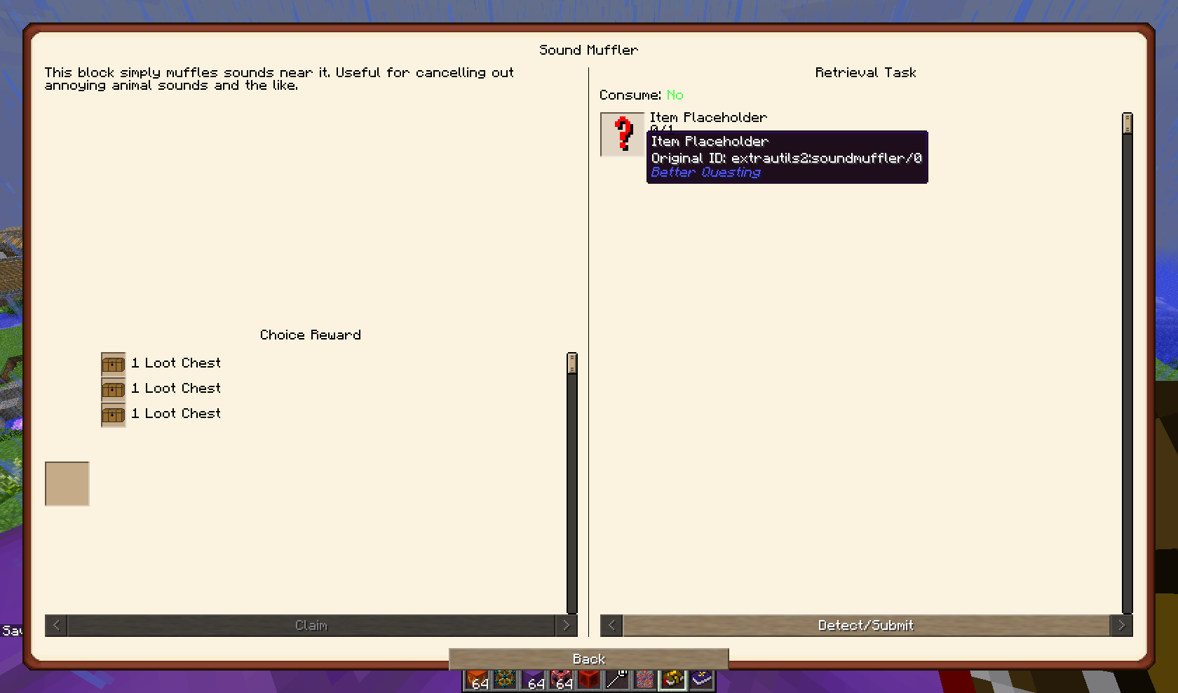 Extra Utilities Sound Muffler still has a quest · Issue #262 · EnigmaticaModpacks/Enigmatica2 ...