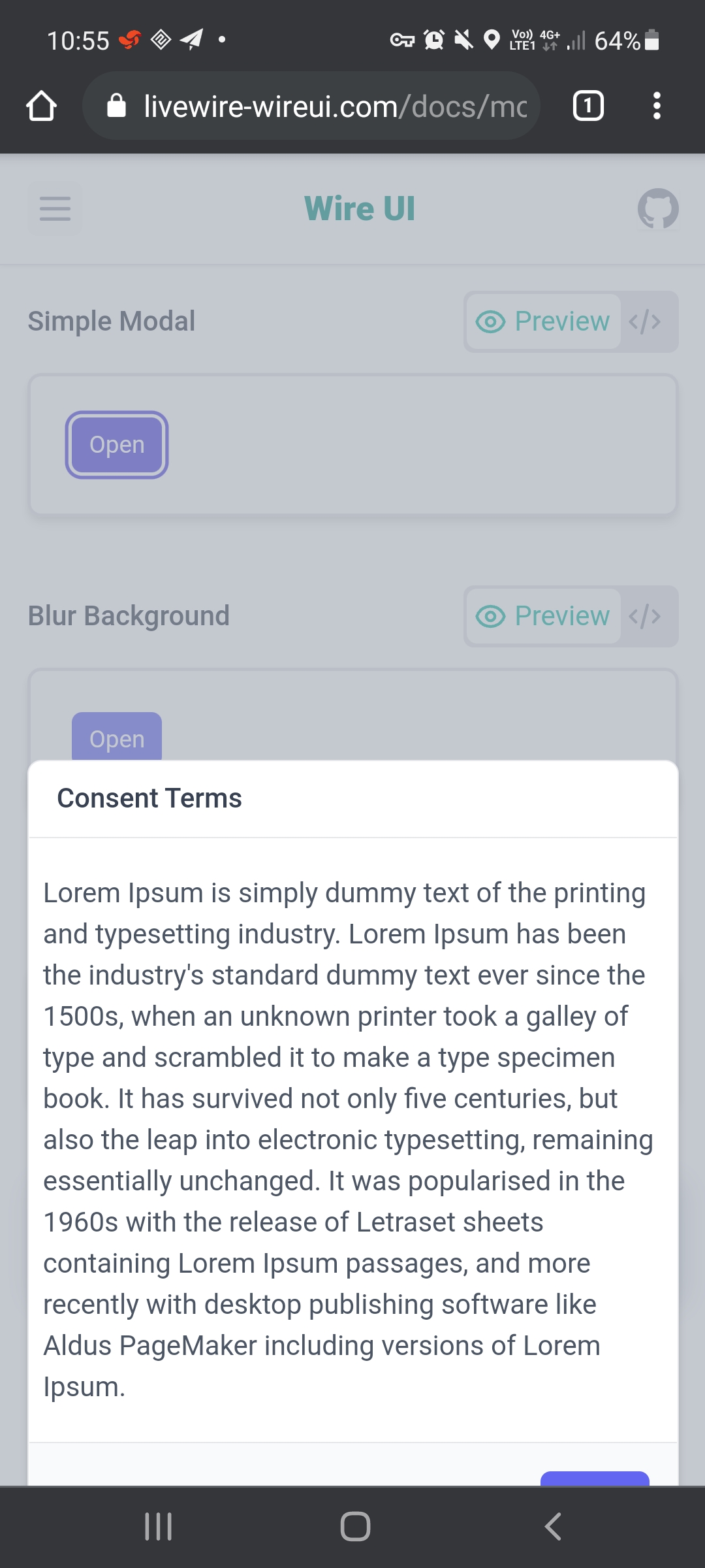 Position of modal in mobile · Issue #26 · wireui/wireui · GitHub