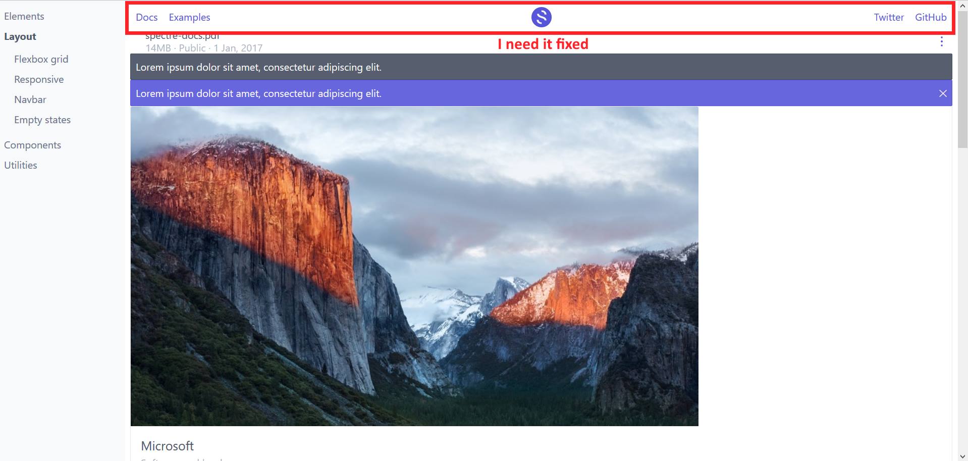 Fixed header and off-canvas-toggle · Issue #323 · picturepan2/spectre ...
