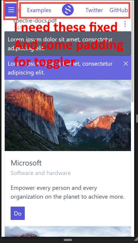 Fixed header and off-canvas-toggle · Issue #323 · picturepan2/spectre ...