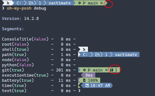 Git stash count not showing · Issue #3498 · JanDeDobbeleer/oh-my-posh · GitHub