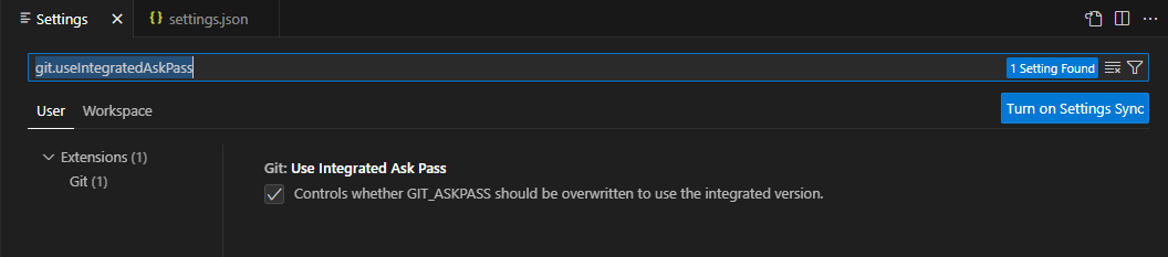 Unable to sync local repository to remote repository with passphrase-protected ssh key in vscode ...