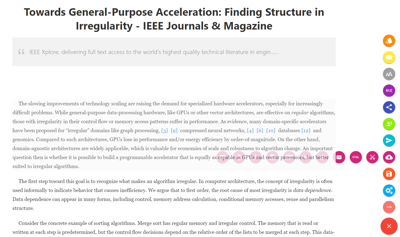 新站适配：IEEE xplore · Issue #1447 · Kenshin/simpread · GitHub
