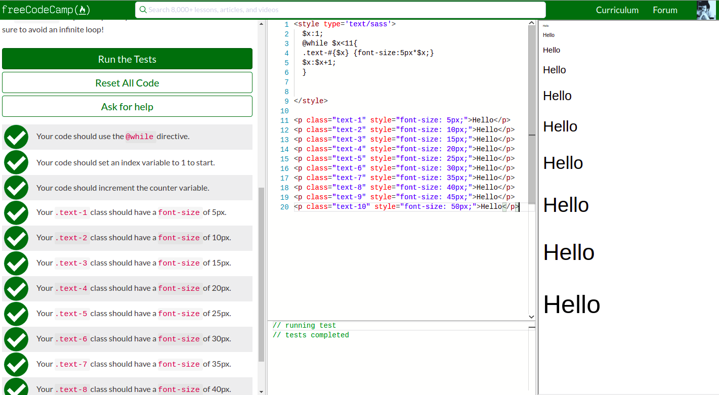 [BETA] - Front End Libraries - Sass - Apply a Style Until a Condition ...