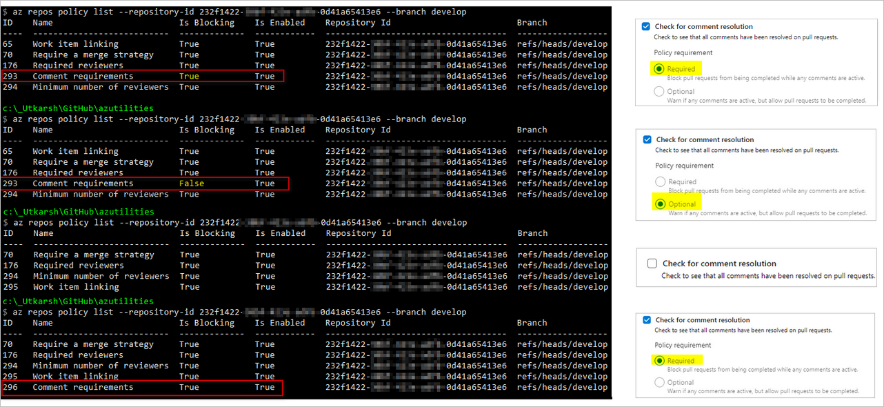[feature Request] Allow Force Flag For Az Repos Policy Create · Issue 519 · Azure Azure Devops