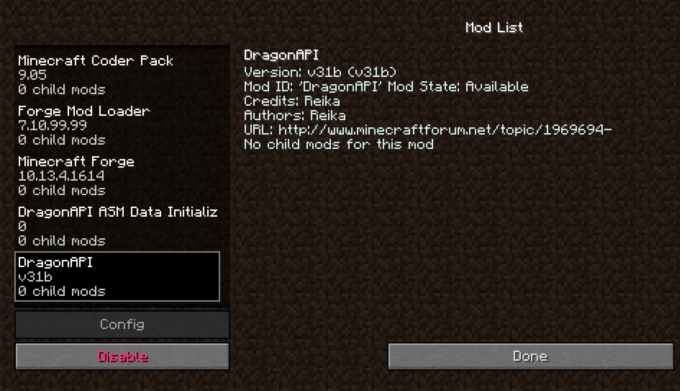[DragonAPI 31b] Render issues · Issue #3190 · ReikaKalseki/Reika_Mods_Issues · GitHub