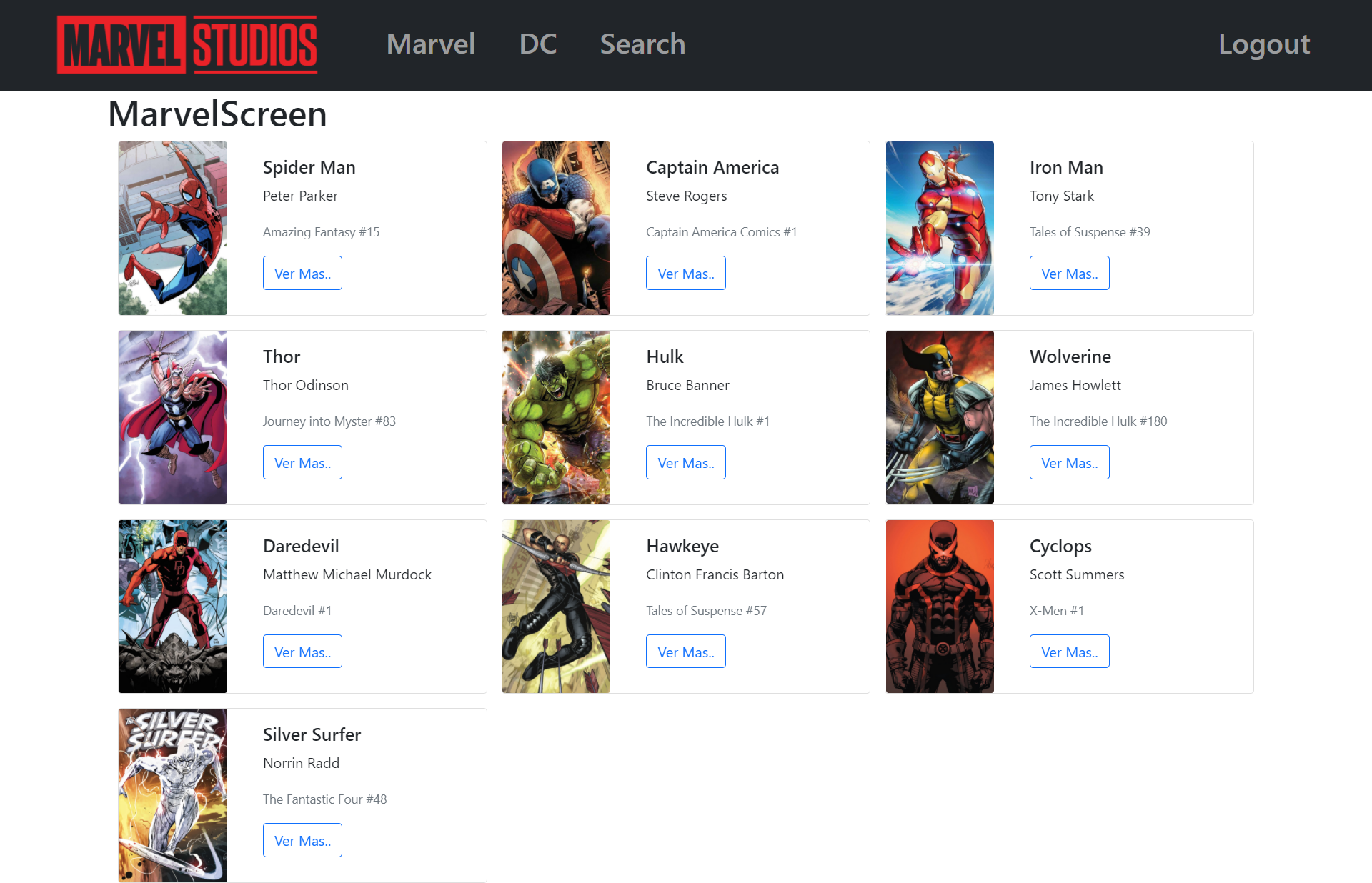 GitHub - AngelVelay/MarvelApp: Aplicación hecha para buscar algunos superhéroes de MARVEL y DC ...