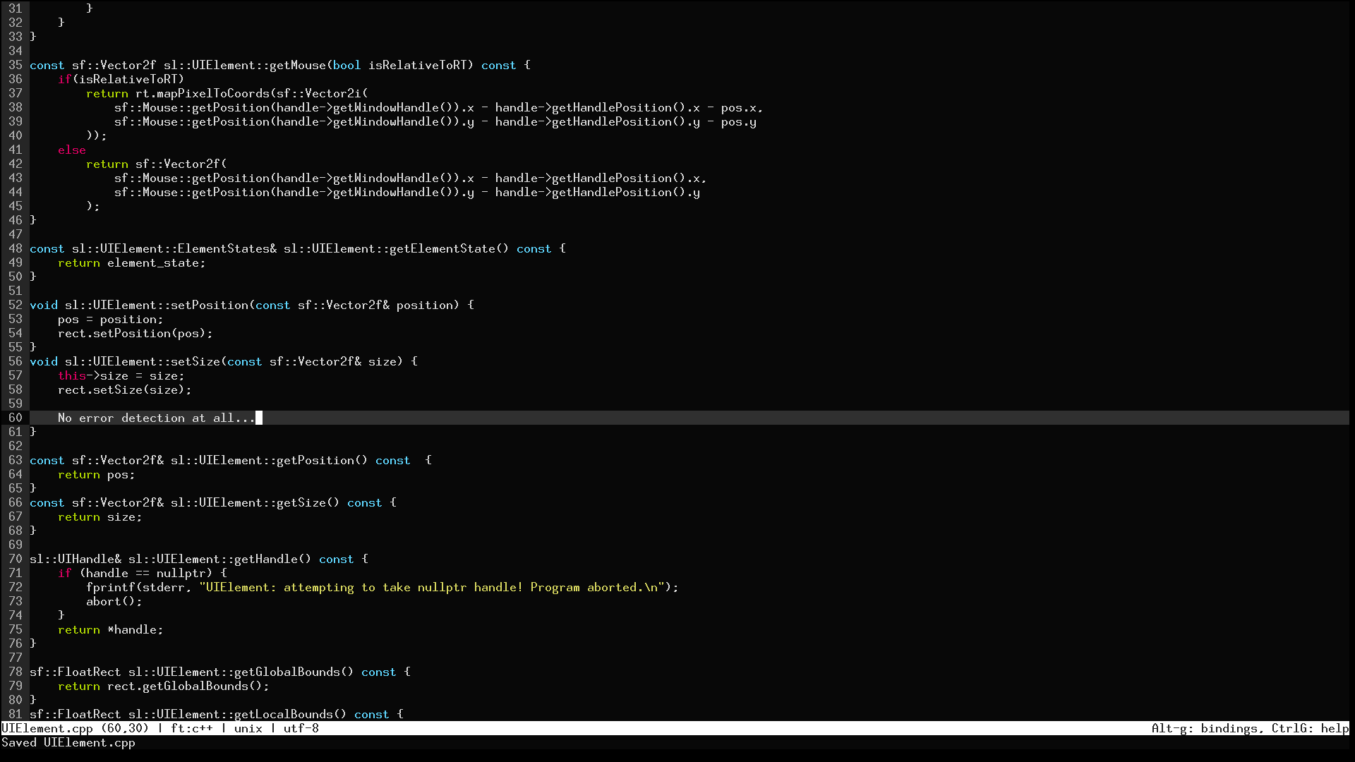 No error detection using C++ · Issue #1578 · zyedidia/micro · GitHub