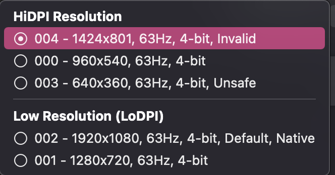 Resolution is invalid in BetterDisplay, but it works while created by onekey_hidpi · Issue #1013 ...