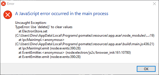 Bug Report: 1.3.0 Javascript error · Issue #411 · zidoro/pomatez · GitHub