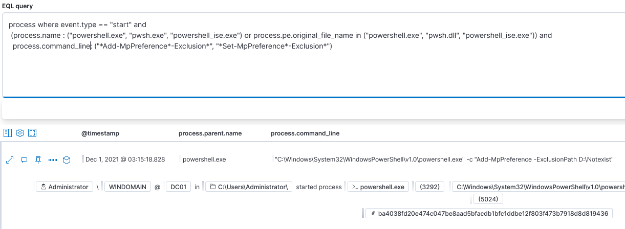 [bug] Need To Update Rule Windows Defender Exclusions Added Via