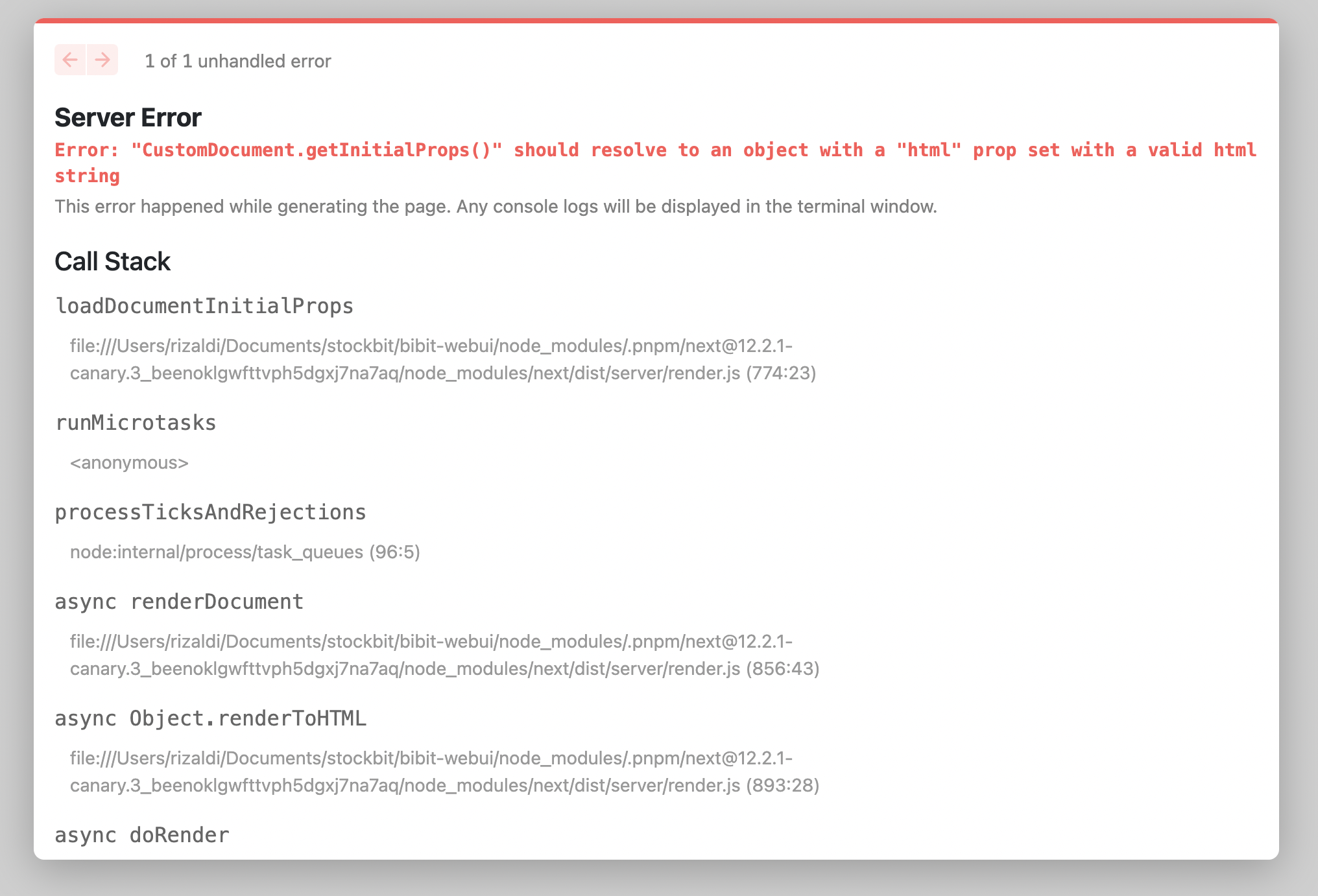 Styled Component: getInitialProps not valid HTLM string `_document` · Issue #38361 · vercel/next ...