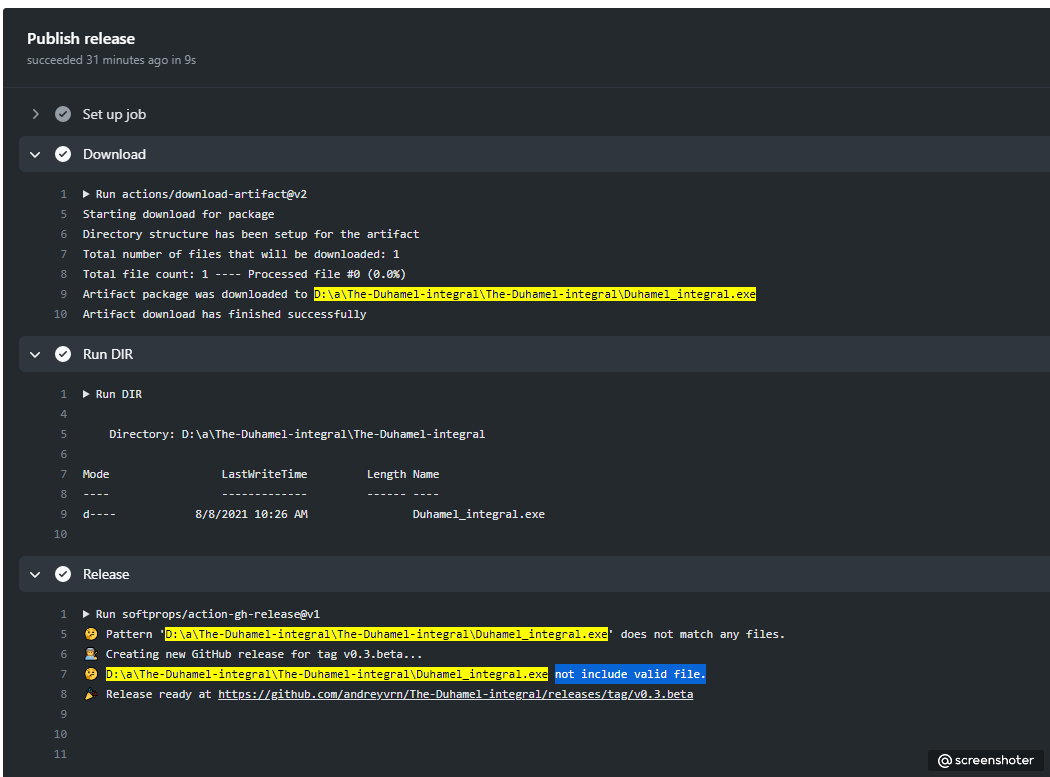 Error "not include valid file.", although there is such a file · Issue #138 · softprops/action ...