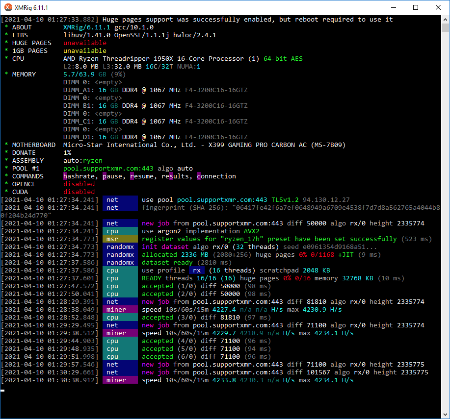 Using half Thread of AMD Ryzen Threadripper 1950X 16-Core Processor ...