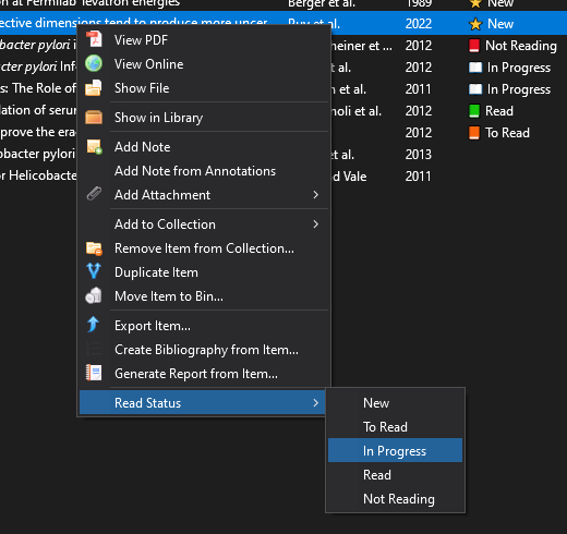GitHub - Dominic-DallOsto/zotero-reading-list: Keep track of whether you've read items in Zotero