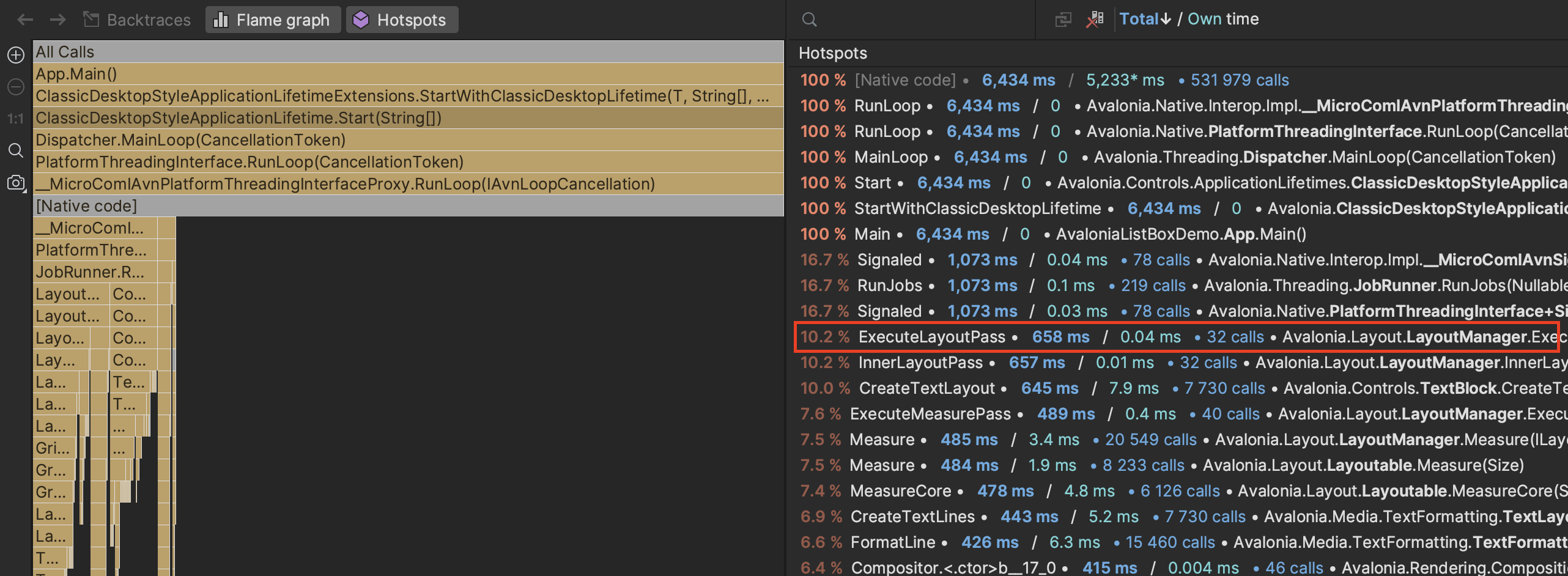 Performance of scrolling ListBox in 11.0.0-rc1.1 is noticable worse than 11.0.0-preview4 ...