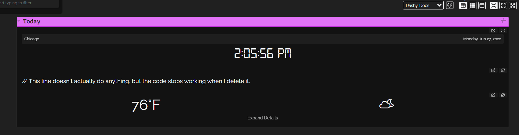 [QUESTION] Home page displays widget differently than Section page · Issue #769 · Lissy93/dashy ...