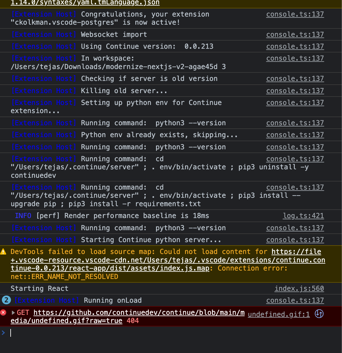 Stuck on "Starting continue server" on Windows 11 · Issue #300 · continuedev/continue · GitHub