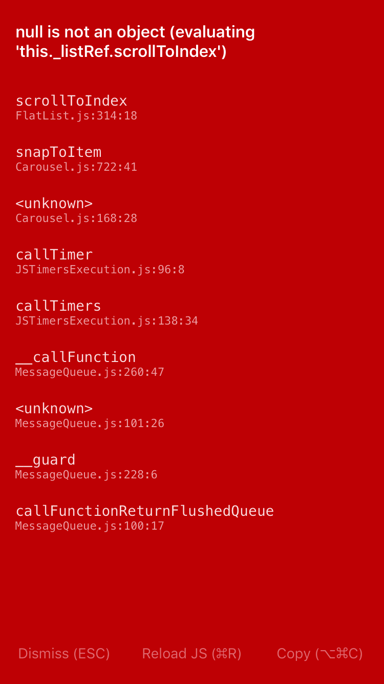 Carousel Component ref getting null for small instance on re render ...