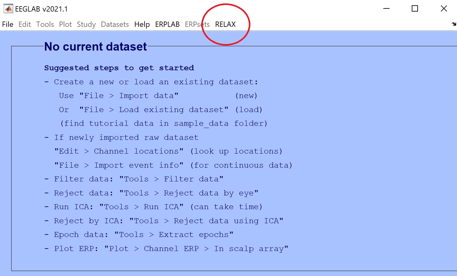 1 ‐ Installing and Running RELAX - NeilwBailey/RELAX GitHub Wiki