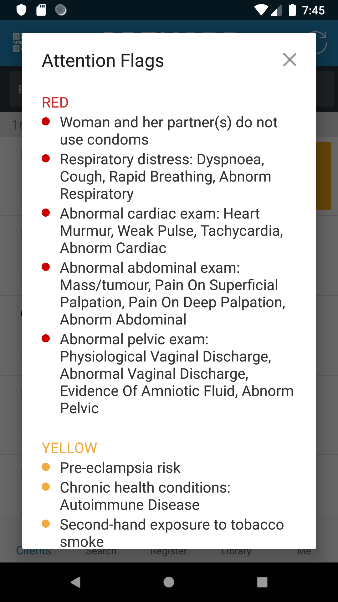 Respiratory distress abnormal reasons not appearing in yellow attention ...