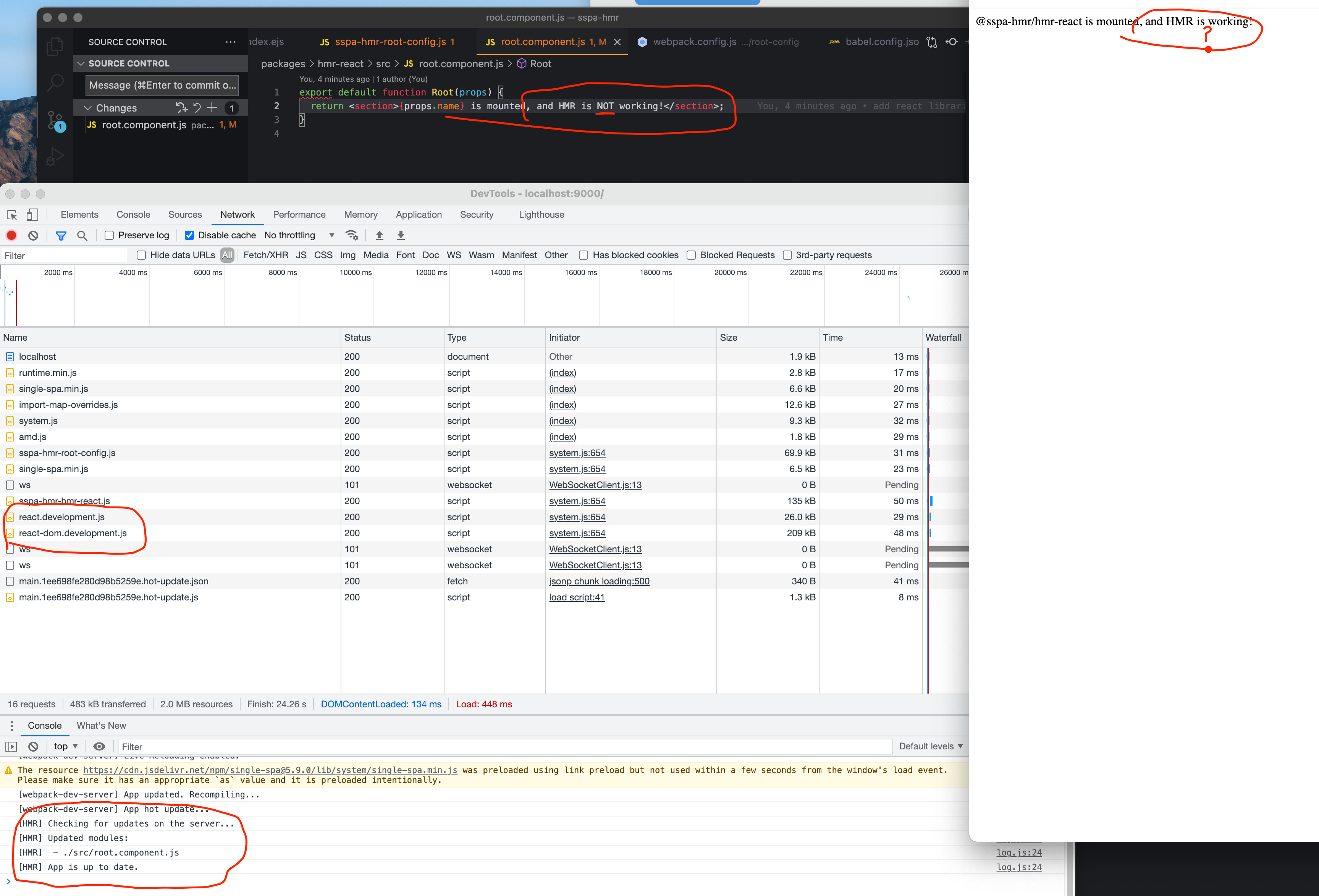 No HMR Re render When Using React refresh webpack plugin With A React