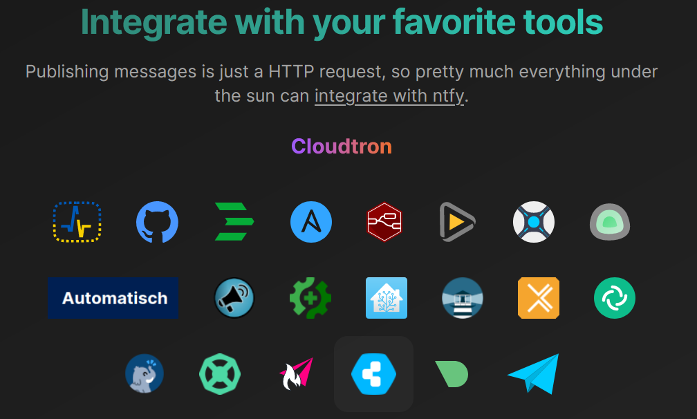 Typo on main website: Cloudtron should be Cloudron · Issue #741 · binwiederhier/ntfy · GitHub