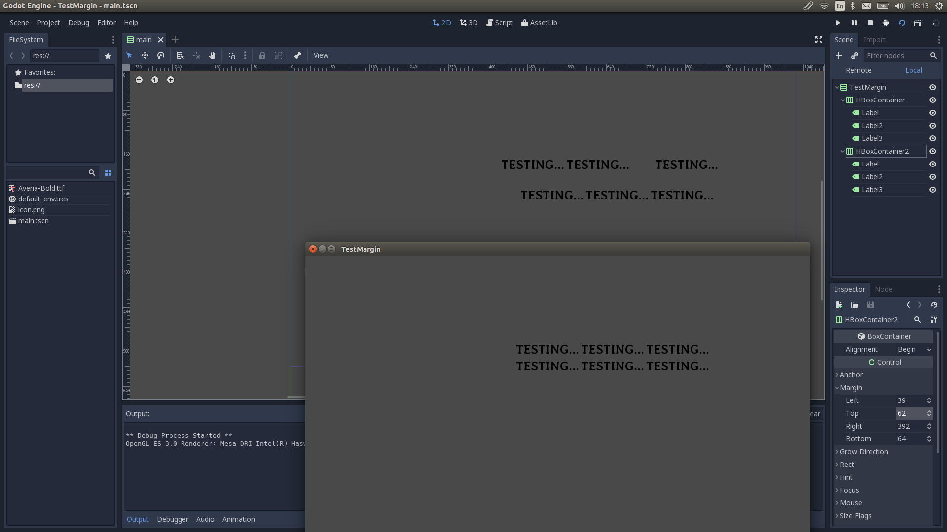 Margins in Containers doesn't work · Issue #18710 · godotengine/godot · GitHub