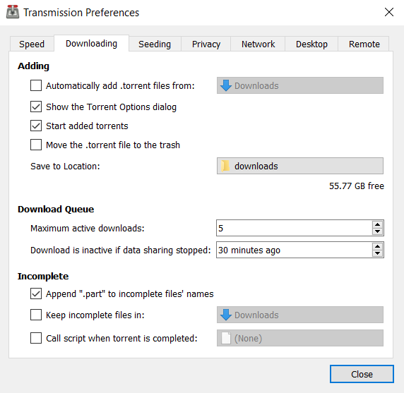 Preferences don't save when closing client · Issue #5302 · transmission/transmission · GitHub