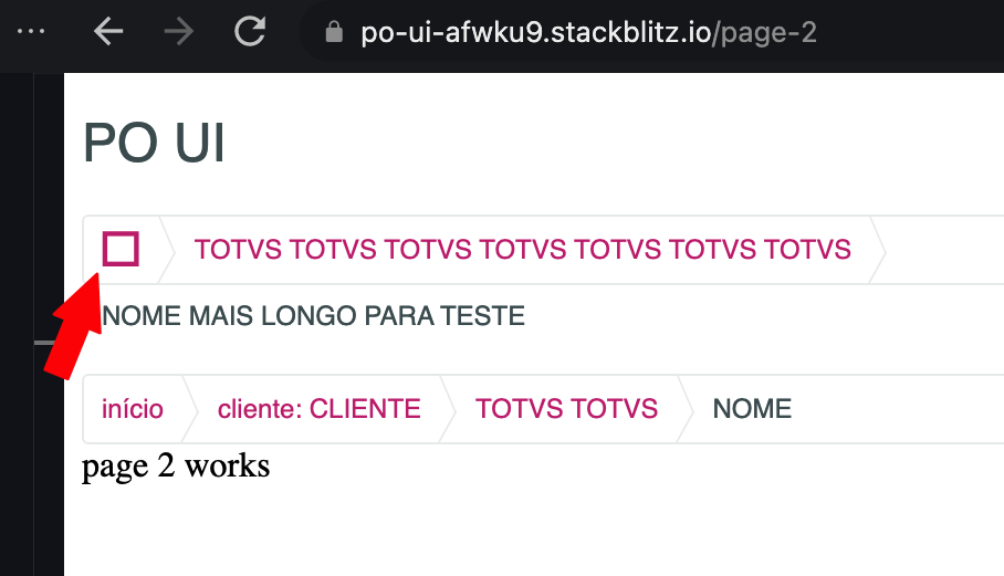 po-breadcrumb: Action não é executada quando breadcrumb longo · Issue #1325 · po-ui/po-angular ...