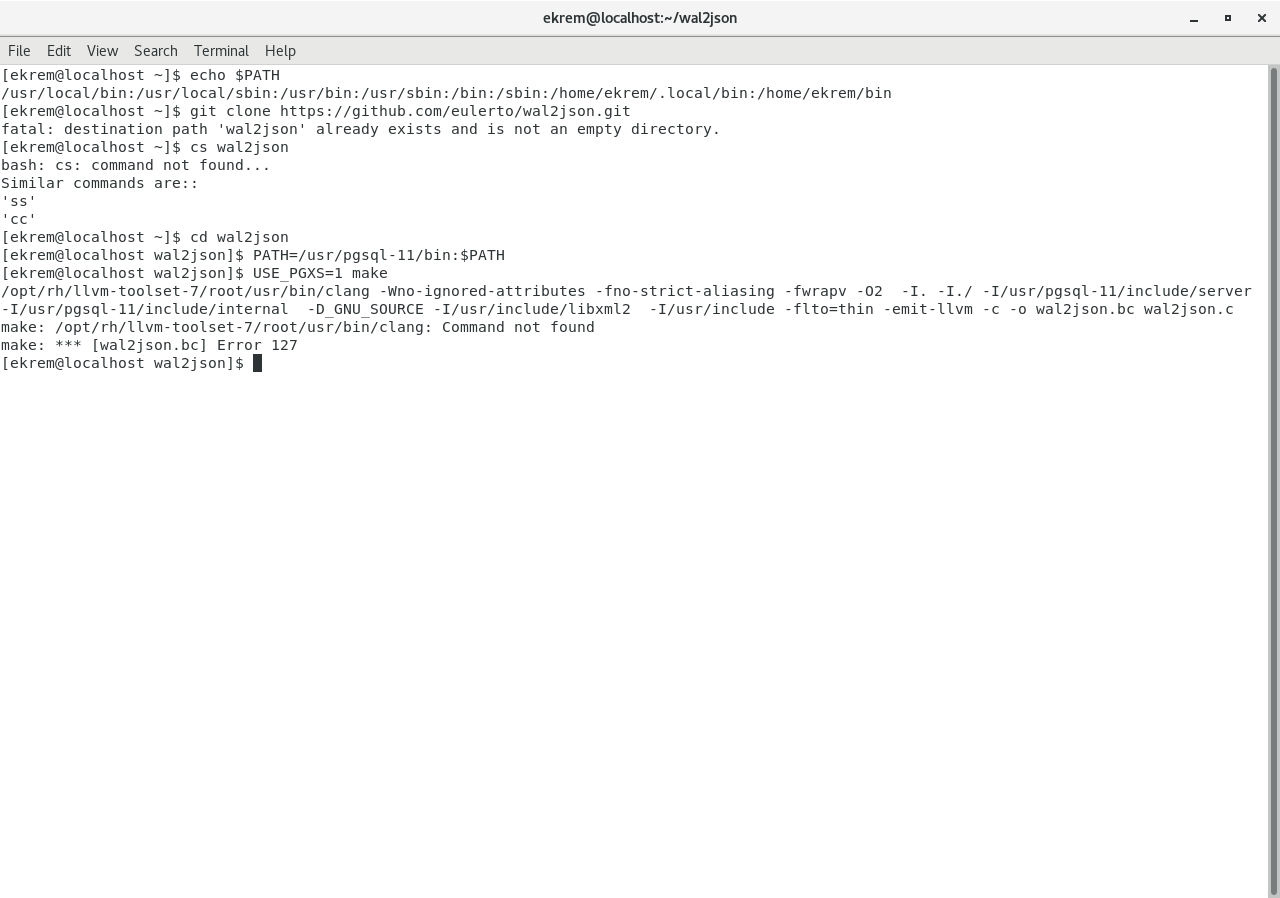 Failed install on CentOS 7 · Issue #131 · eulerto/wal2json · GitHub