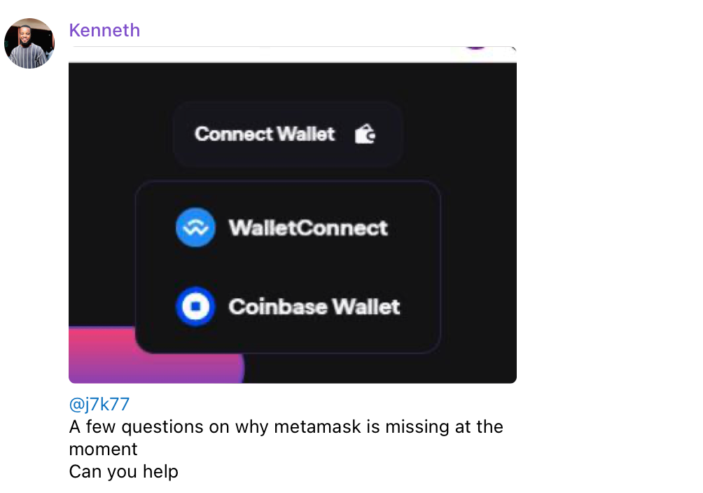 Chrome browser it shows 2 "Coinbase" wallet connect options, not Metamask · Issue #932 · PeggyJV ...